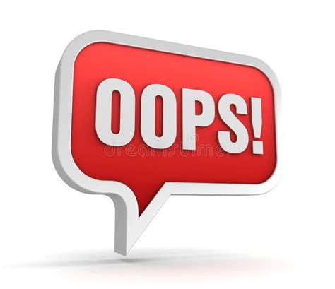 Oops Concept 3d Illustration Stock Illustration Illustration Of