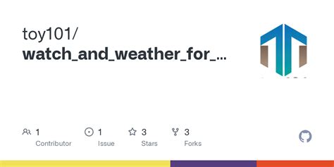 Github Toy Watch And Weather For Obs