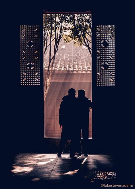 Father And Son Observing Thr Sun Rays Scrolller
