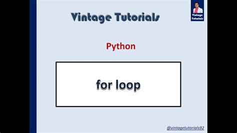 For Loops In Python Tutorial For Beginners Youtube