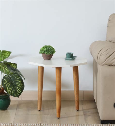 Buy Reebone End Table In White Finish At 31 Off By Flywood Pepperfry