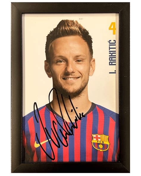 Ivan Rakitić Gesigneerde Foto Zwart 12x17 Signedkits