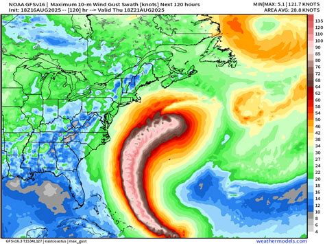 My Max Wind Gusts In Knots From The Gfs Not A Forecast Facebook