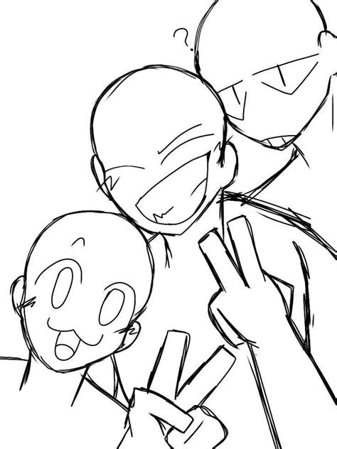 Trio Drawing Reference Poses