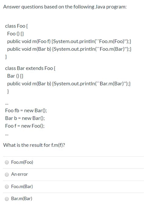 Solved Answer Questions Based On The Following Java Program