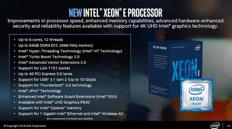 Intel Luncurkan Pilihan CPU Terbaru Untuk Workstation Xeon E Series Murdockcruz