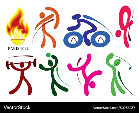 Olympic Games Icons Royalty Free Vector Image Vectorstock