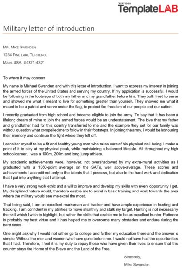 40 Letter Of Introduction Templates Examples Artofit