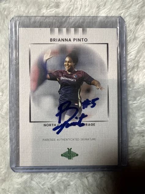 Autographe Automatique Brianna Pinto 2022 Parkside Paramount Nwsl Nc Courage Eur 554 Picclick Fr
