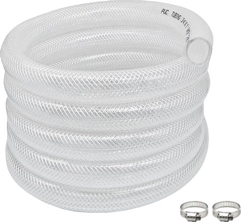3 4 Id X 1 Od 10 Ft High Pressure Braided Clear Pvc Vinyl Tubing