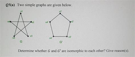 solved q5 a two simple graphs are given below vt v2 14 v2