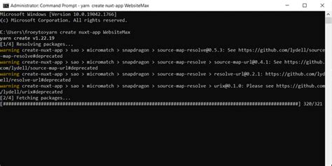 Cannot Create Nuxt App Stays Fixed On 320 321 Of Packages Fetched R