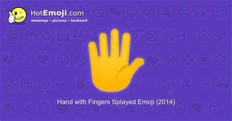 🖐️ Hand With Fingers Splayed Emoji Meaning With Pictures From A To Z