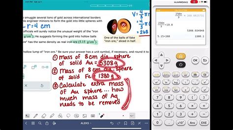 Aleks Solving Applied Density Problems Youtube