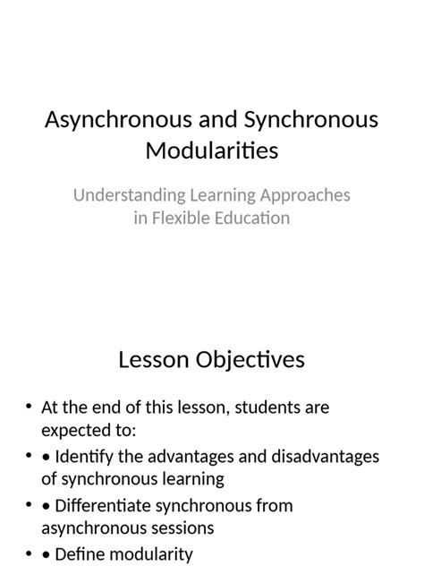 Modular Asynchronous Learning Overview Pdf