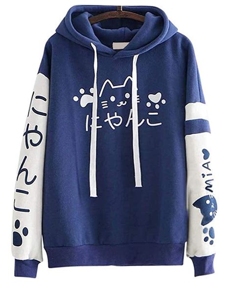 Kawaii Cartoon Cotton Fleece Hoodie Kawaii Hoodies Harajuku Hoodie