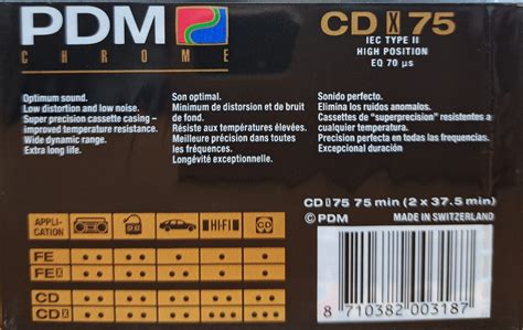 Pdm Cd X 75 1990 Tapekiosk