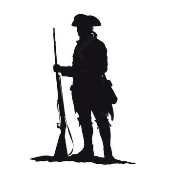 Premium Ai Image Silhouette Of American Revolutionary War Soldier Png