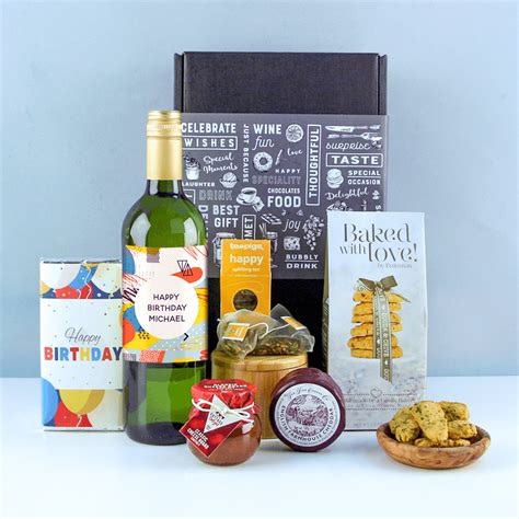 Birthday Hampers Personalised Birthday Wine And Cheese Hamper Smart