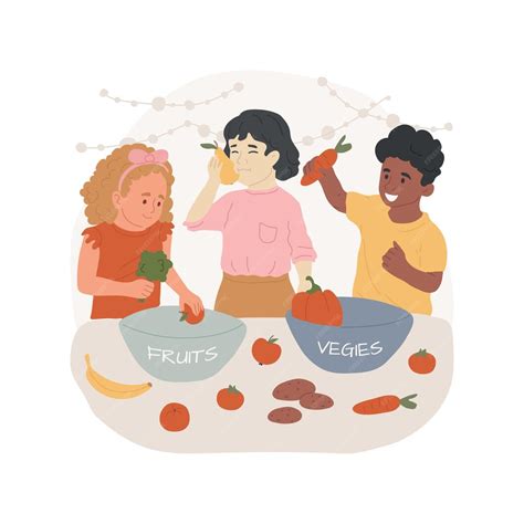 Premium Vector Learn To Categorize Food Isolated Cartoon Vector Illustration