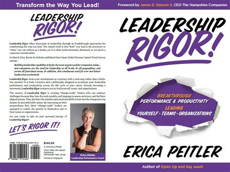 Leadership Rigor Book By Author Erica Peitler Erica Peitler