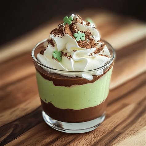 Shamrock Shake Pudding Cups Delectable Meal