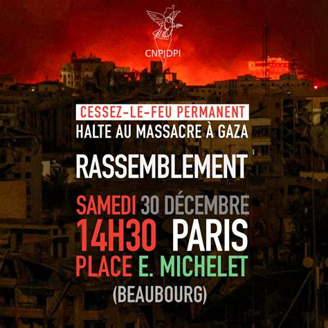 À Paris 4ème Rassemblement Pour Un Cessez Le Feu Immédiat Ujfp