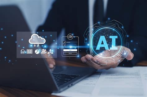 Premium Photo Businessman Uses Ai Data Security To Safeguard Company