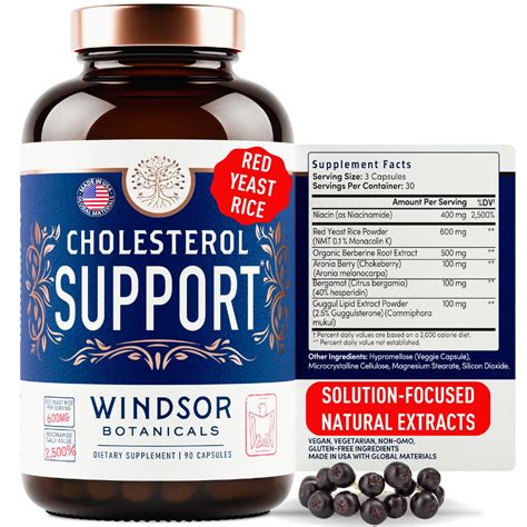 Cholesterol Supplements Citrus Bergamot Niacin Red Yeast Rice