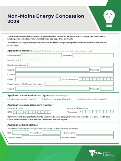 Non Mains Energy Concession Application Form Pdf Liquefied