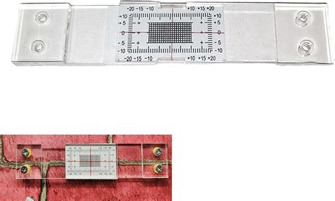 Acrylic Crack Gauge Monitor Heavy Duty Building Foundation