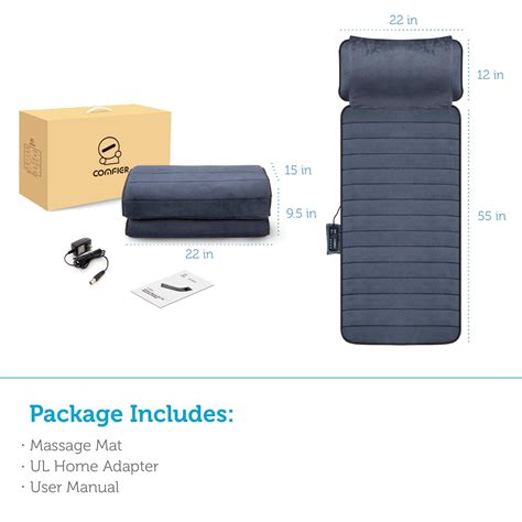 Comfier Massage Mat Full Body Heated Massage Pad With Movable Shiatsu