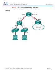 Lab Troubleshooting DHCPv Pdf Lab Troubleshooting DHCPv Topology