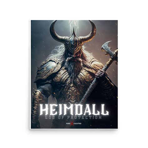 Heimdall God Of Protection Art Print Norse Mythology Art Mind Maestro