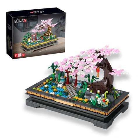 Bonsai Tree Building Sets，japanese Style Cherry Blossom Tree Mini