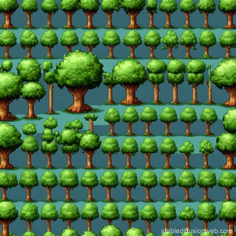 Pixel Art 2d Tree Stable Diffusion Online