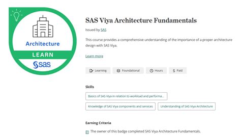 Sas Viya Architecture Courses Updated To Lts 202509