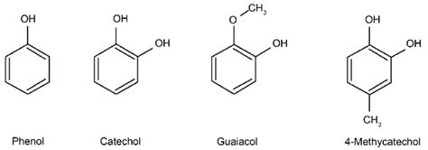 Four Of The Favored Monomeric Products Of Lignin Phenol Catechol