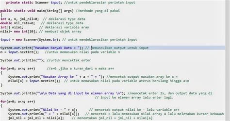 Program Array Dimensi Satu Pada Java Mr Dark Wizard