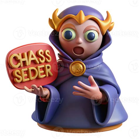 Stunning Creative 3d Render Surprise Wizard Announcing Chass Seder Detailed 56755352 Png