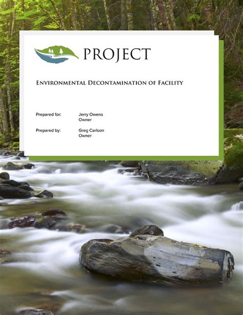 Environmental Cleanup Sample Proposal Downloadable Template