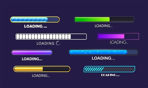 Premium Vector Loading Progress Bar Icons For Web Interface