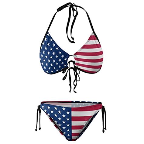 Lych Eare Women 2 Piece Blue Sexy Brazilian Sling Halter String