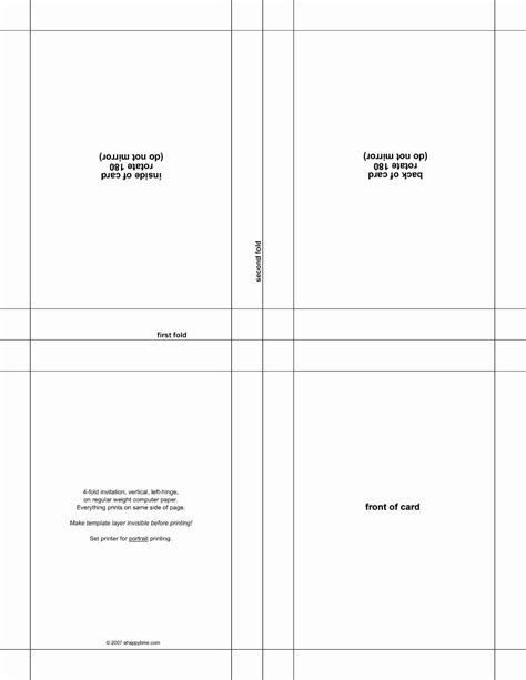Foldable Card Template Word Sampletemplate My Id
