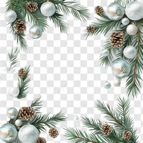 Beautiful Realistic Rectangular Pine Tree Frame Beautiful Realistic