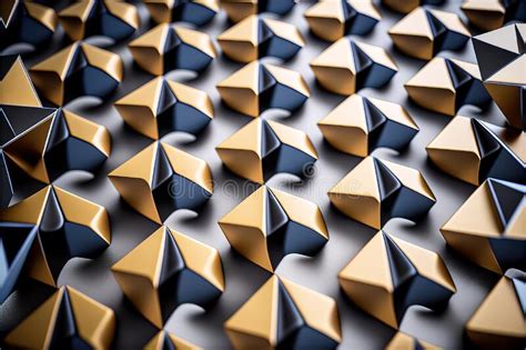 A Close Up Of A Metal Surface With Many Small Triangles On It Stock