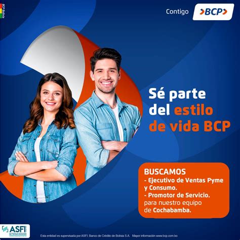 ¡Únete Al Estilo De Vida Bcp Estamos Buscando Personas Para Que