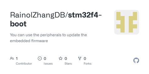 Github Rainolzhangdb Stm F Boot You Can Use The Peripherals To Update The Embedded Firmware