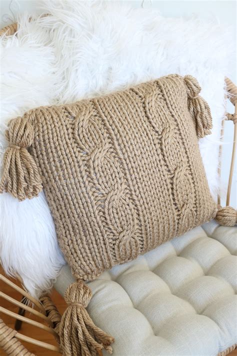 Chunky Knit Pillow Cover Pattern Free A Box Of Twine