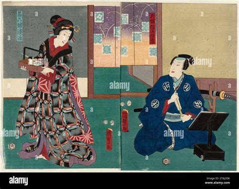 Utagawa Kunisada Ii Actors Nakamura Fukusuke I As Inuzuka Shino
